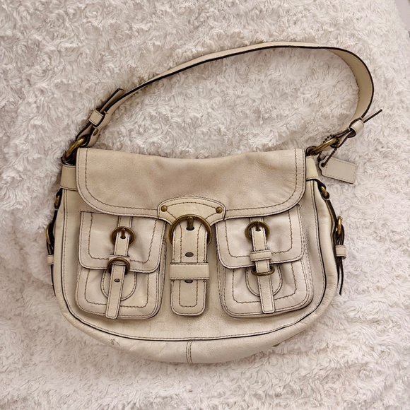 Coach | Bags | Y2k Vintage Coach Garcia Hobo Buckle Bag Off White ...